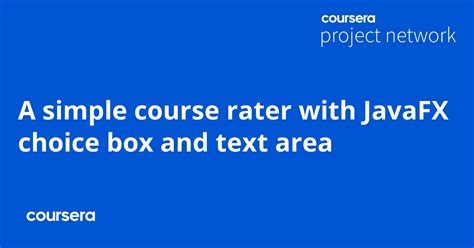 a simple course rater with javafx choice box and text area coursya