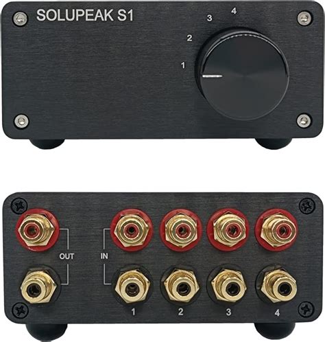 Solupeak Rca Switch Stereo 4 In 1 Out Audio Signal Source