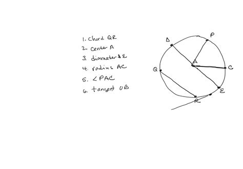 SOLVED Ff S Do It This Way Draw Your Own Circle And Illustrate The Following Chord QR Draw