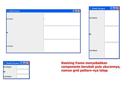 ppt pengantar gui frames simple components dan layouts powerpoint