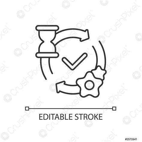 Processing Linear Icon Stock Vector Crushpixel