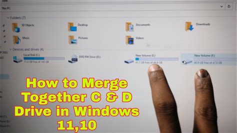 How To Merge Combine C And D Drive In Windows 11 10 Make 2 Drive In One Macnitesh Youtube