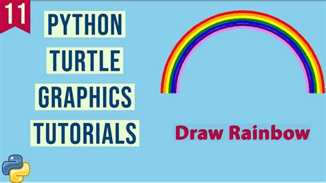 Rainbow 🌈 With Python Turtle Python Turtle Graphics Tutorial11