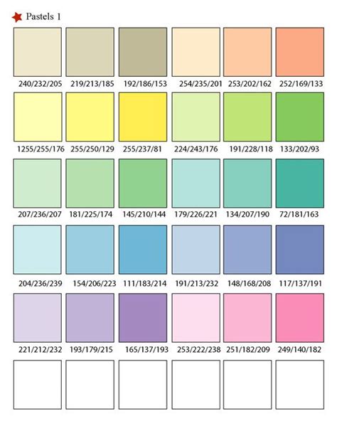 Best RGB Printable Color Palette Swatches Images On Pinterest