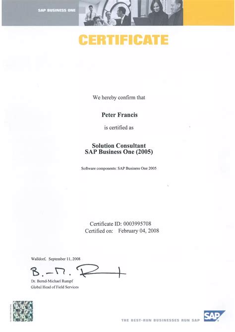 Sap Certificate Pdf