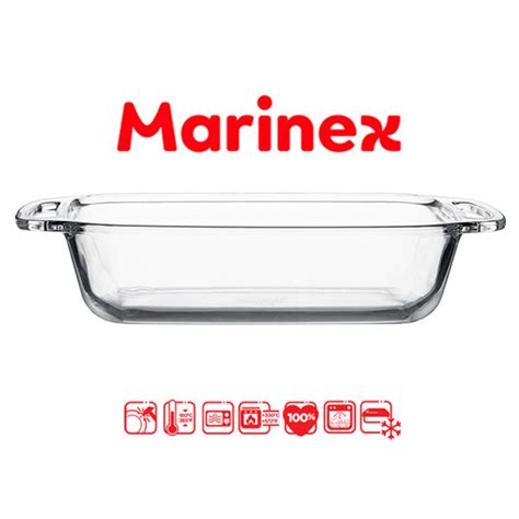 Тава огнеупорно стъкло с дръжки правоъгълна 2 7 литра Inhouse