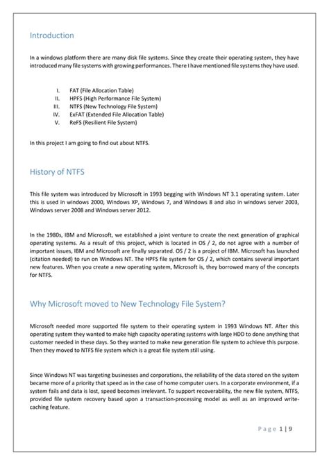 ntfs file system pdf