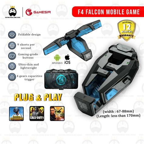 Gamesir F4 Falcon Mobile Game Controller Pubg Gamepad Joystick Trigger For Iphone Ios Android