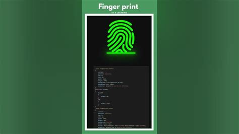 finger print scanner css html javascript programing tutorial youtube