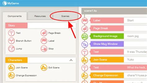 Create A New Scene Tutorial Tyranobuilder