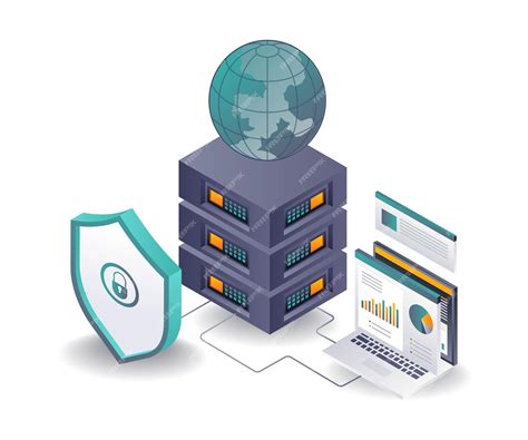 Premium Vector Global Server Data Security Management