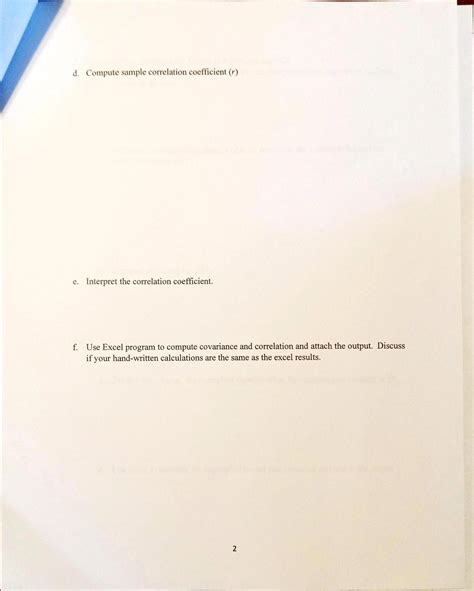 D Compute Sample Correlation Coefficient R E