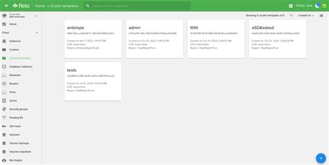 End User Cloud Cluster Templates — Fleio 202406 Documentation