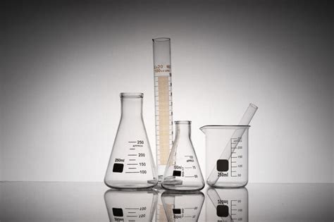 Premium Photo Closeup Shot Of Laboratory Flasks Beakers And Tubes