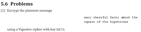 solved 5 6 problems 1 encrypt the plaintext message many