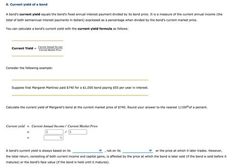 Solved 6 Current Yield Of A Bond A Bond S Current Yield Chegg Com
