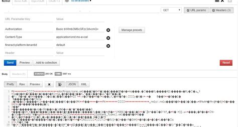 Rest Expect To Return A Excel File But Response Not Properly Encoded To Return A Excel File