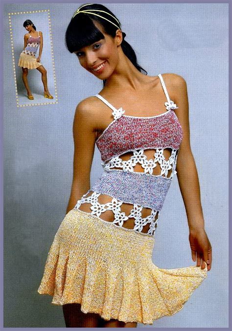 Ниточка Вязаный сарафан на бретелях