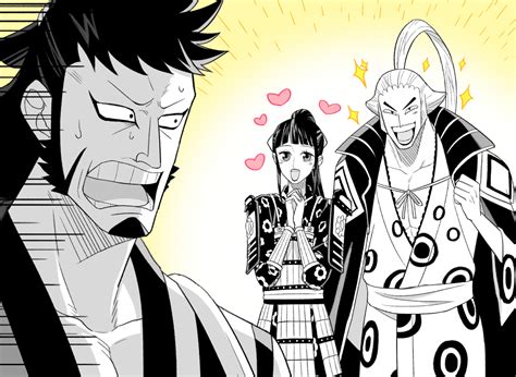 Kikunojo Kinemon And Denjirou One Piece Drawn By Hasamihasami25