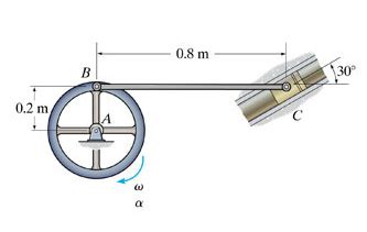 Solved At The Instant Shown Wheel A Rotates With An Angular Chegg