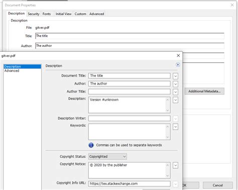 Hyperxmp Adding XMP Metadata To My Document TeX LaTeX Stack Exchange