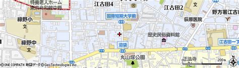 東京都中野区江古田4丁目30 16の地図 住所一覧検索｜地図マピオン