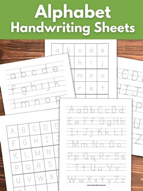 Alphabet Tracing Worksheets Printable Nature Inspired Learning