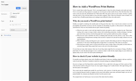 Wordpress Print Button How To Add One And Be Printer Friendly