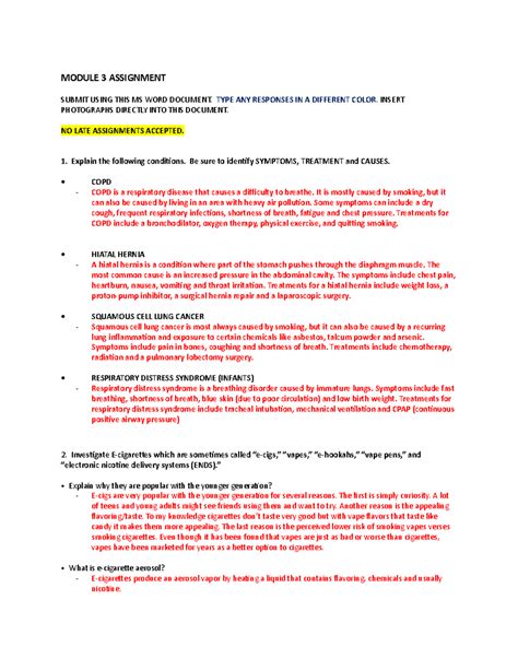 Module 3 Assignment Module 3 Assignment Submit Using This Ms Word