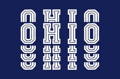 Ohio Stacked Inline Graphic By Basyar Creative Fabrica