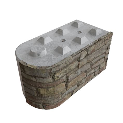 1600 X 800 X 800 Stone Face Radius Concrete Interlocking Blocks Manchester Wotblock