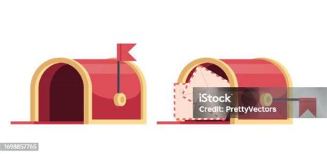 우편함 우편 만화 우편물 우편함 우편함 격리된 세트 우편물 보내기 벡터 그래픽 디자인 일러스트레이션 우편함에 대한 스톡 벡터