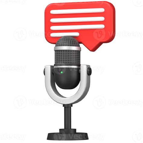 3d Rendering Of Podcast Illustration Broadcasting Concept 12375232 Png