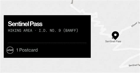 Sentinel Pass On Postcard