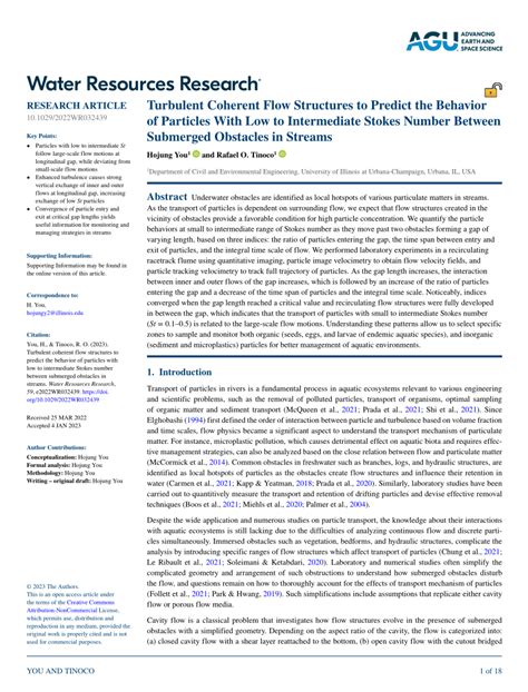 Pdf Turbulent Coherent Flow Structures To Predict The Behavior Of Particles With Low To