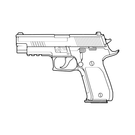 premium vector firearms line art style shooting gun weapon
