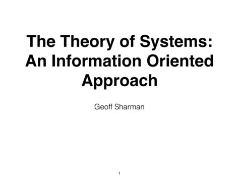 Bcs Apsg Theory Of Systems Ppt