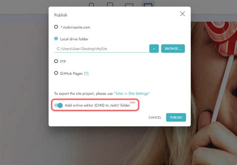 Mobirise Cms Site Editor