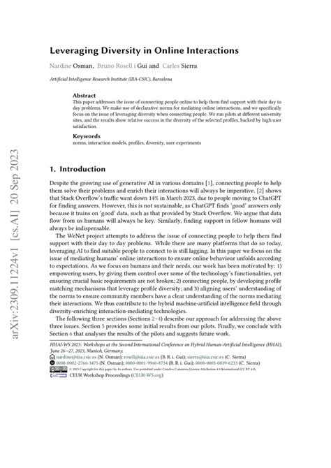 Leveraging Diversity In Online Interactions Deepai