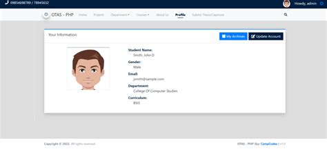 Online Thesis Archiving System In Php Mysql Campcodes