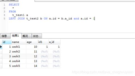 mysql中and条件写到left join后面和where后面的区别 and条件放where和left join csdn博客