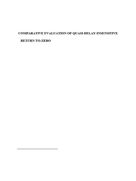 Comparative Evaluation Of Quasi Delay Insensitive Pdf Logic Gate Boolean Algebra