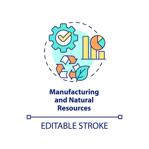 Manufacturing And Natural Resources Concept Icon Big Data Application