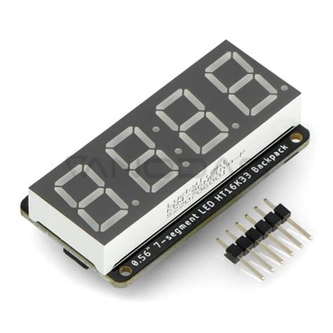 0 56 4 Digit Display 7 Segment Backpack I2c Green Stemma Qt