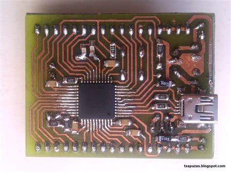 Txapuzas Electrónicas Paperduino Leonardo Clon De Arduino Leonardo En Un Pcb De Una Sola Cara