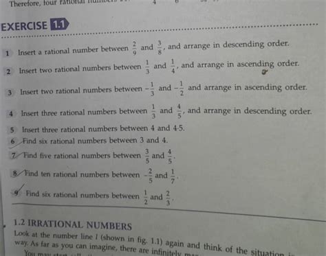 exercise 1 1 1 insert a rational number between frac{2}{9} and frac{3}{