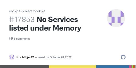 No Services Listed Under Memory · Issue 17853 · Cockpit Project
