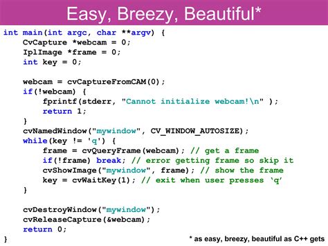 A Brief Overview Of Opencv Ppt