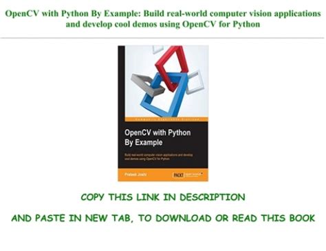 Best Pdf Opencv With Python By Example Build Real World Computer