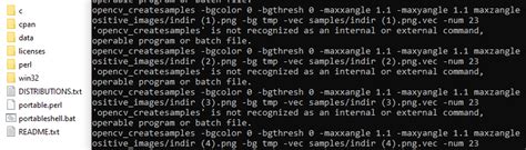 opencv createsamples is not recognized as an internal or external command · issue 65